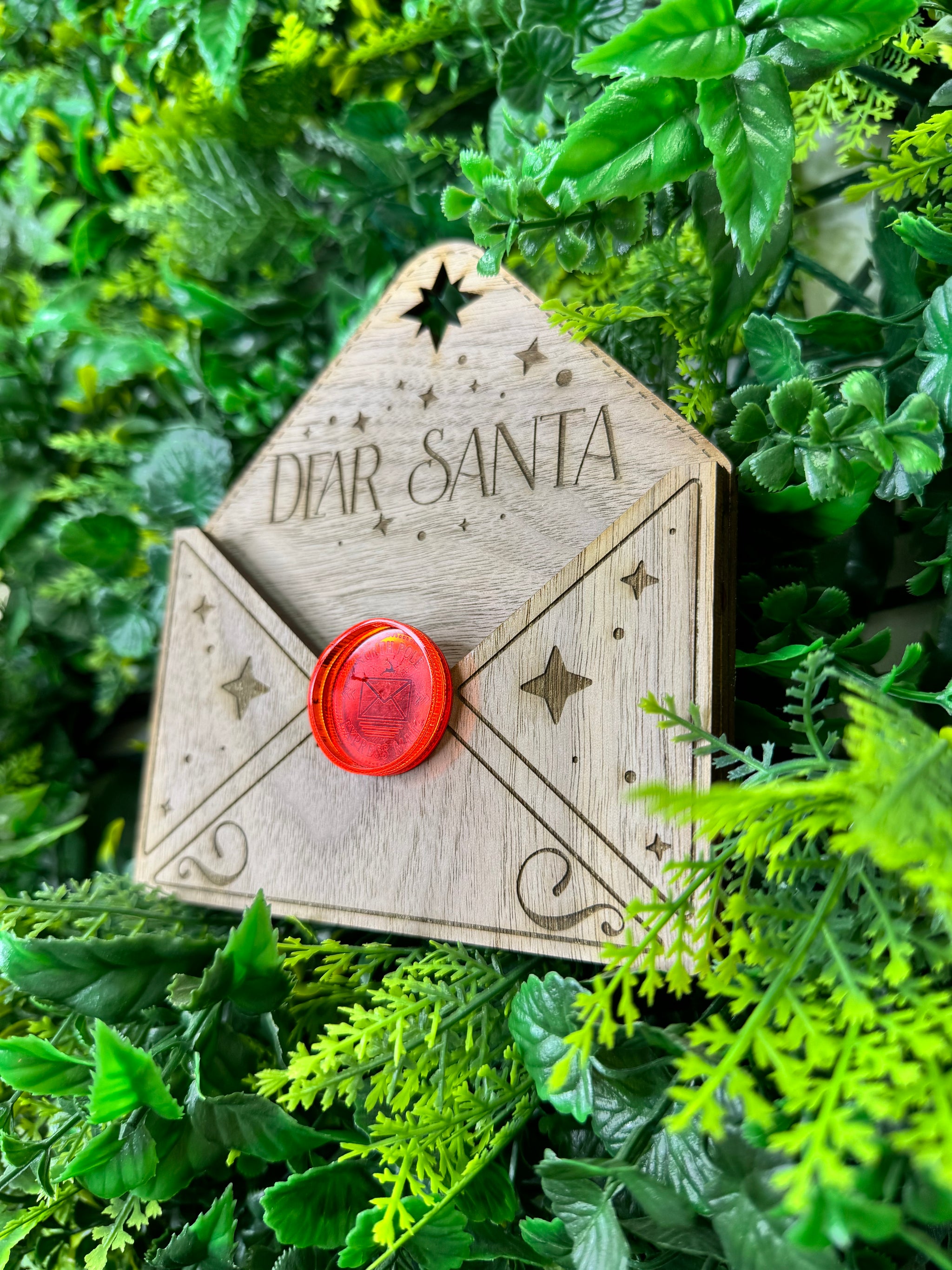 Dear Santa Envelope Walnut Veneer