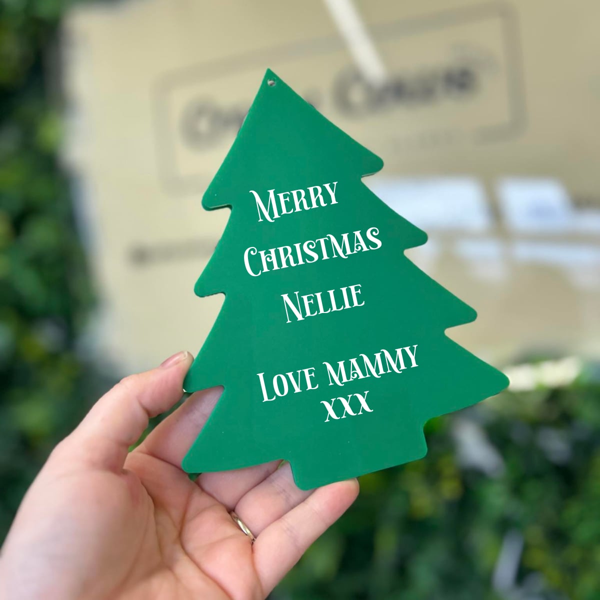 Acrylic Gift Card Holder - Christmas Tree