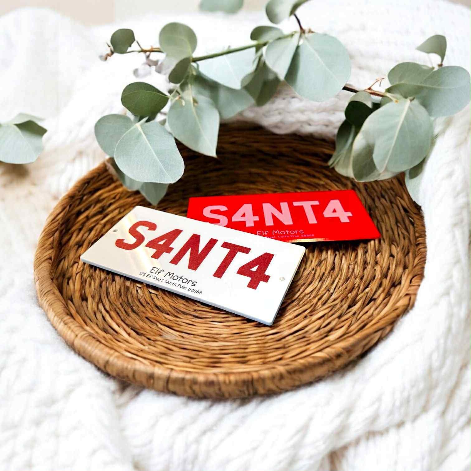 Santas Lost License Plate UV Printed